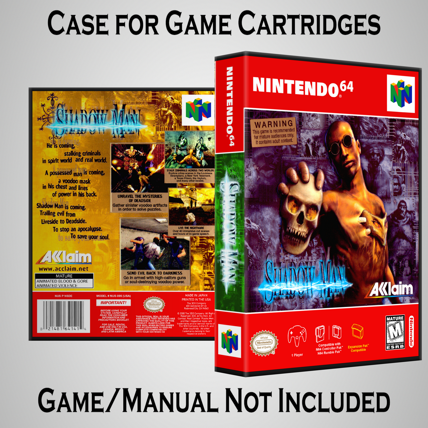 [N-Z] Protective Display Case for Nintendo 64 N64 Games - NO GAME ...