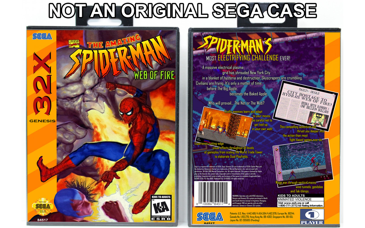Gaming Relics - Sega - Sega 32X - Amazing Spider-Man, The: Web of Fire