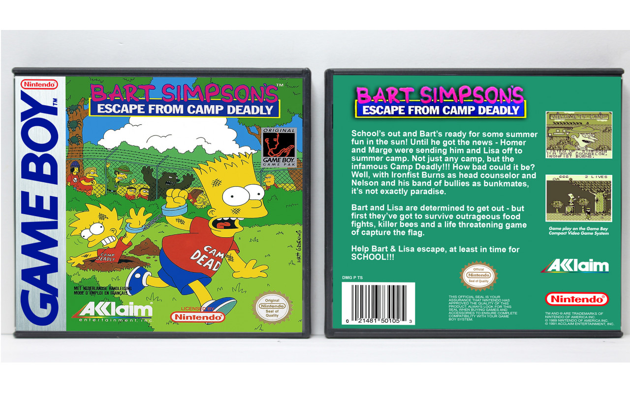 Gaming Relics - Game Boy & Color - Bart Simpson's Escape From Camp Deadly