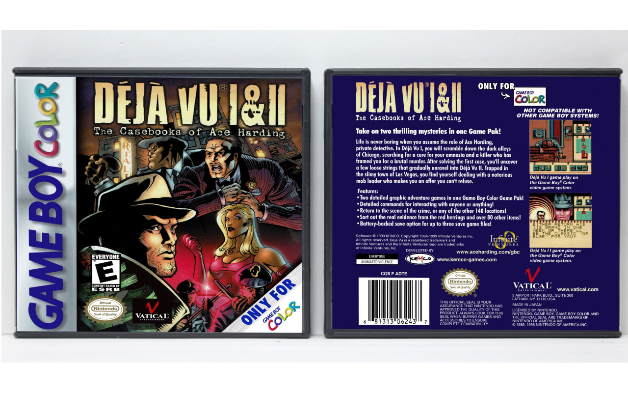 Gaming Relics - Game Boy & Color - Deja Vu I & II: The Casebooks of Ace ...