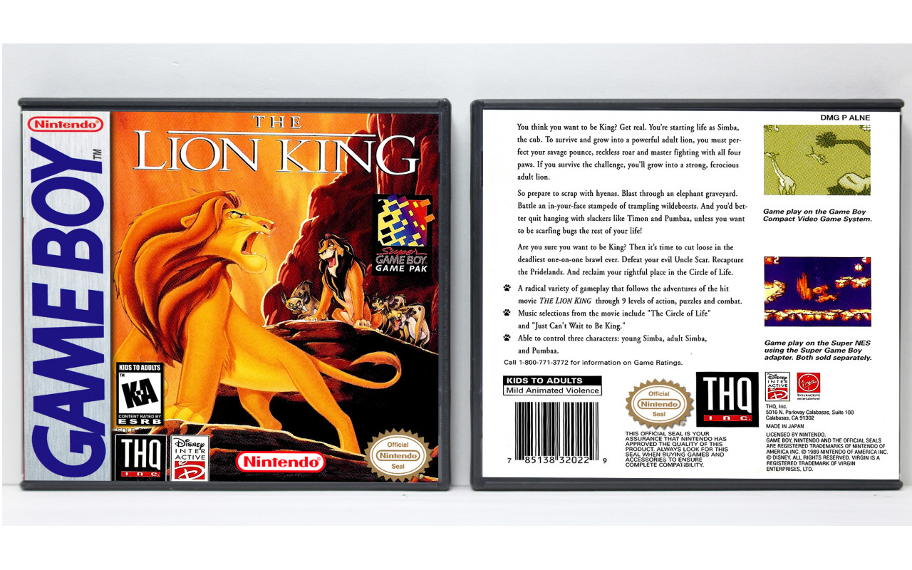 Gameboy Color Lion King Game