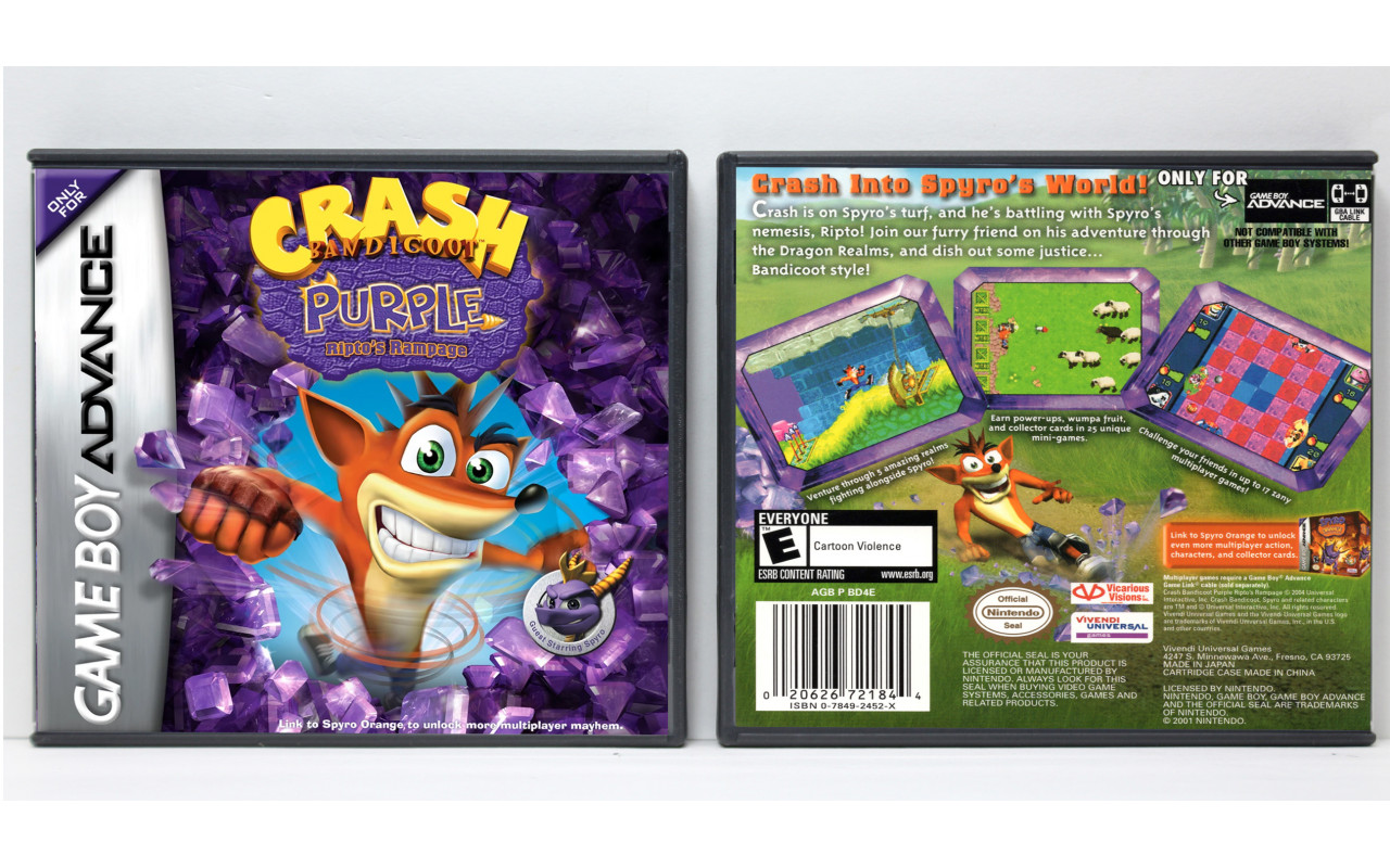 Gaming Relics - Game Boy Advance - Crash Bandicoot Purple: Ripto's Rampage