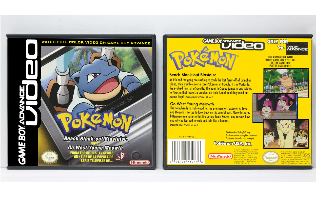 Gaming Relics - Game Boy Advance - GBA Video: Pokemon Beach Blank-out ...