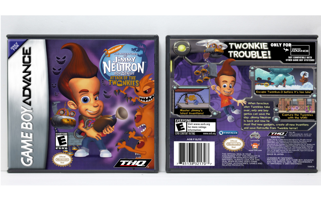 Gaming Relics - Game Boy Advance - Jimmy Neutron: Attack of the Twonkies