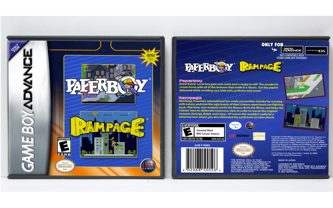 Gaming Relics - Game Boy Advance - Paperboy / Rampage
