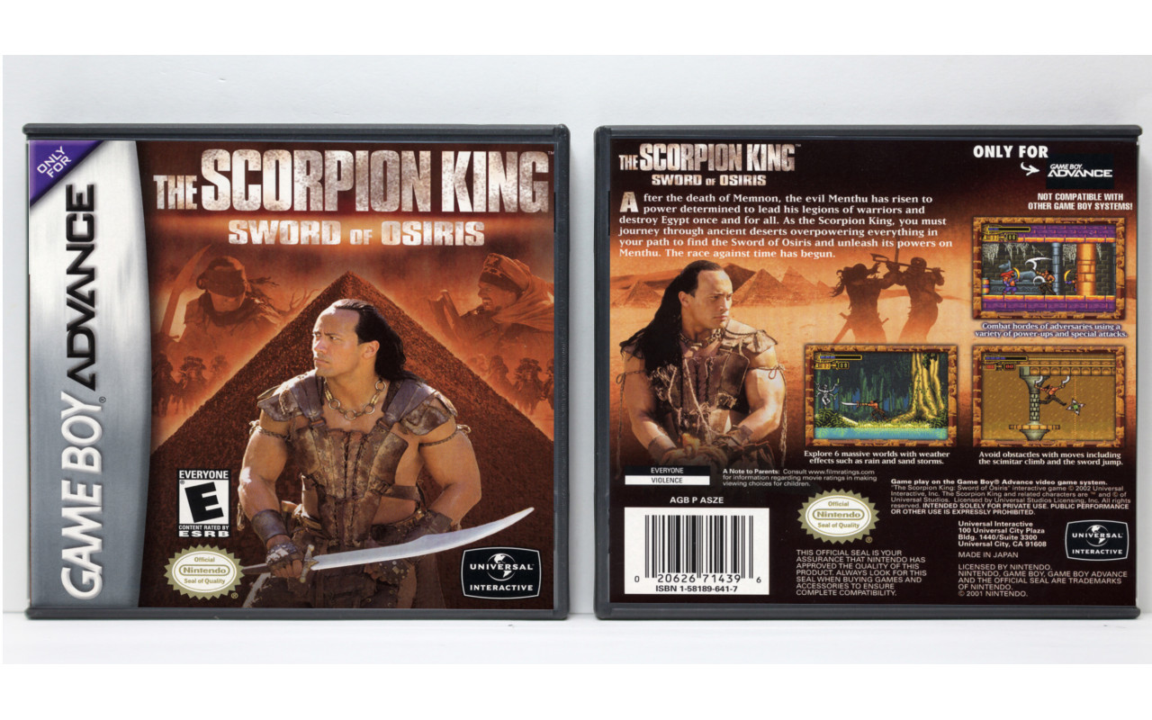 Gaming Relics - Game Boy Advance - Scorpion King, The: Sword of Osiris