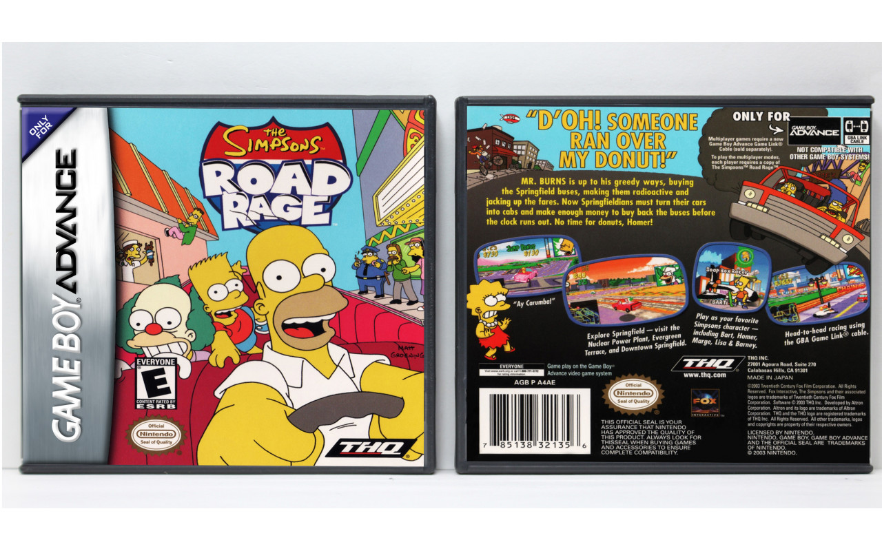 Gaming Relics - Game Boy Advance - Simpsons, The: Road Rage