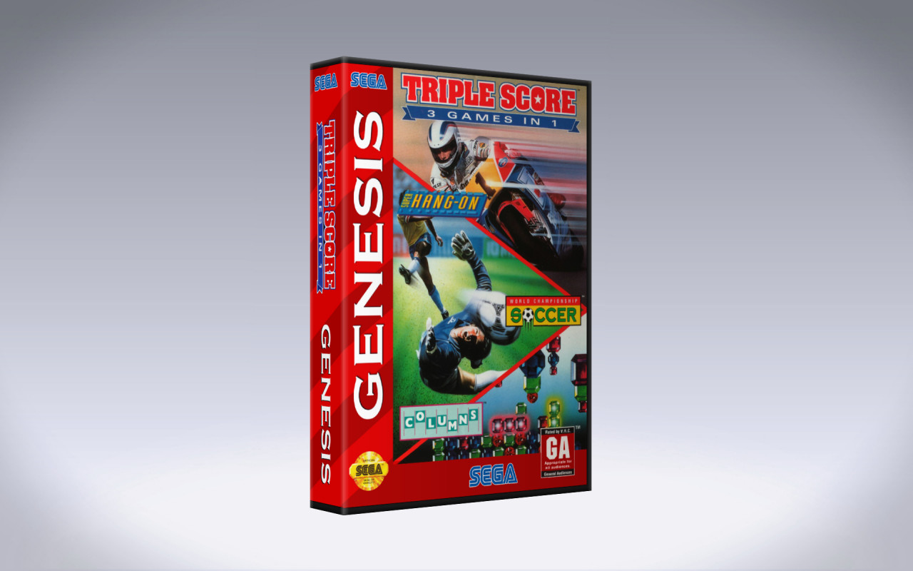 Gaming Relics - Sega - Sega Genesis - Triple Score 3 Games in 1