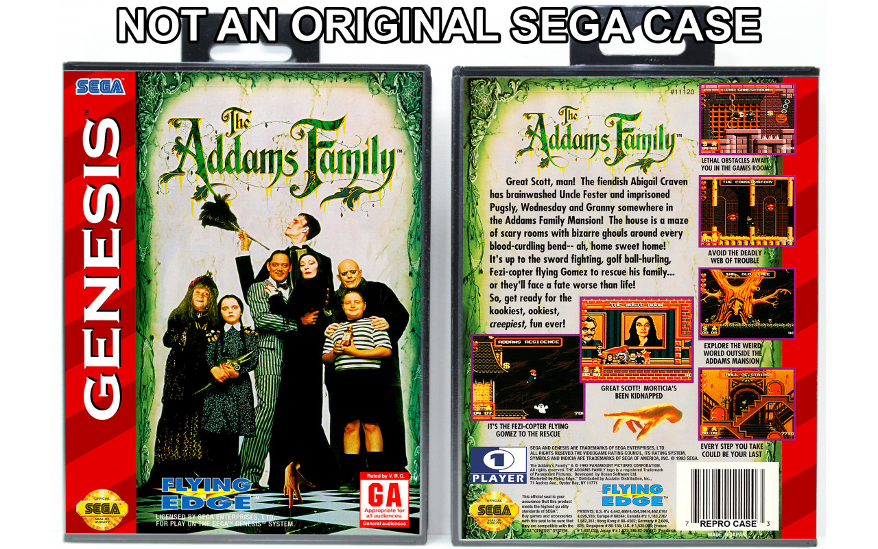 Gaming Relics - Sega Genesis - Addams Family, The