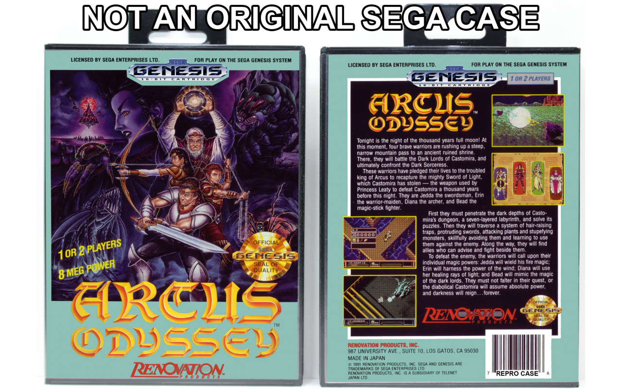 Gaming Relics - Sega Genesis - Arcus Odyssey