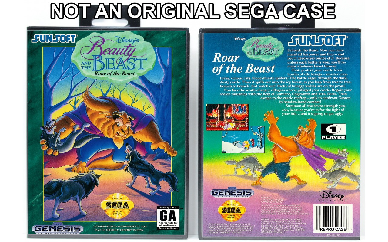 Gaming Relics - Sega - Sega Genesis - Beauty and the Beast: Roar of the ...
