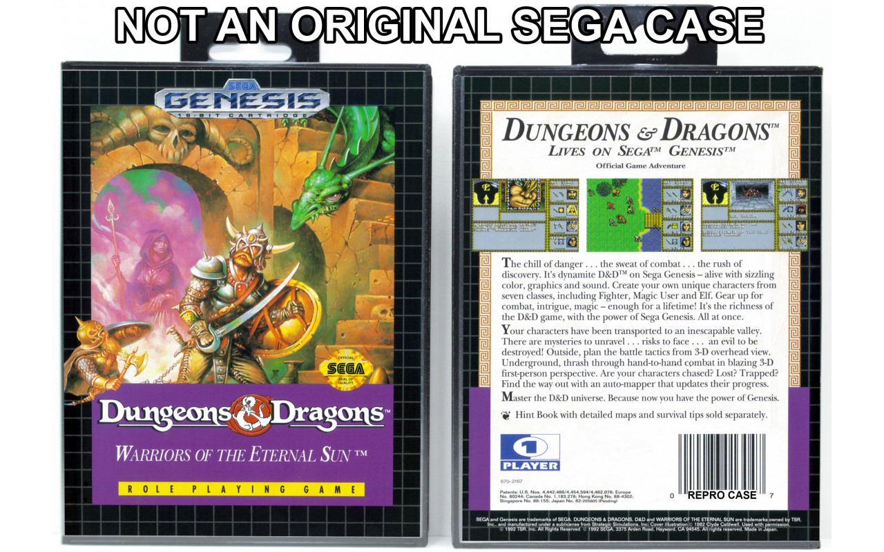 Gaming Relics - Sega Genesis - Dungeons and Dragons: Warriors of the ...