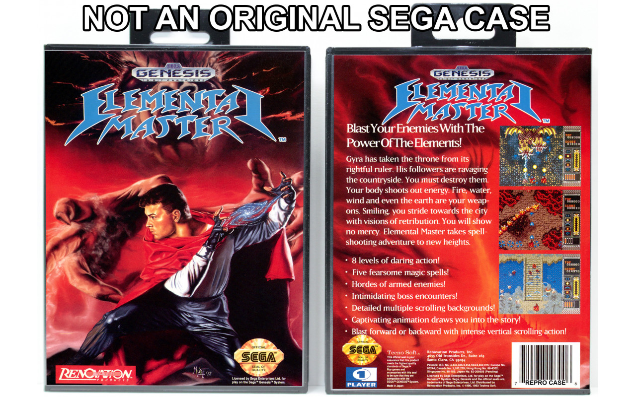Gaming Relics - Sega - Sega Genesis - Elemental Master