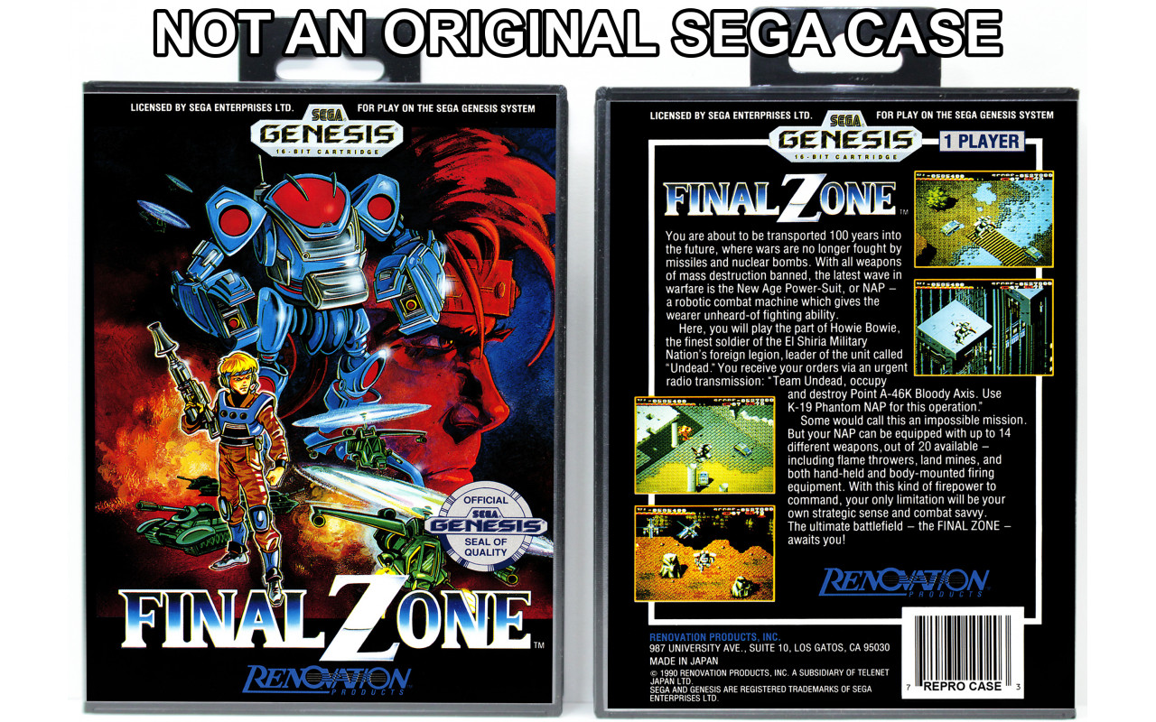Gaming Relics - Sega Genesis - Final Zone