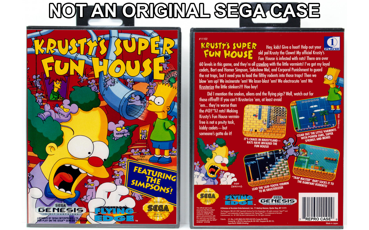 Gaming Relics - Sega Genesis - Krusty's Super Fun House