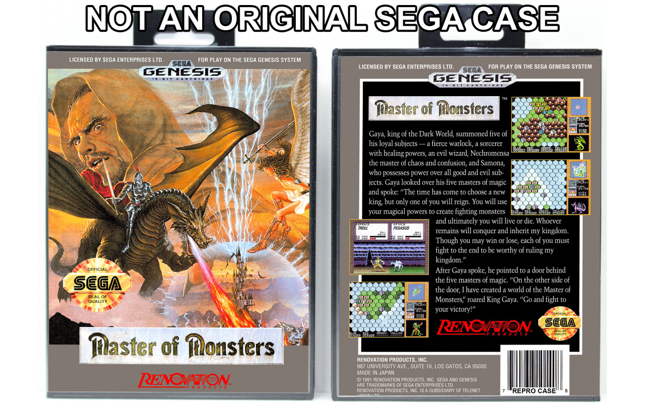 Gaming Relics - Sega Genesis - Master of Monsters