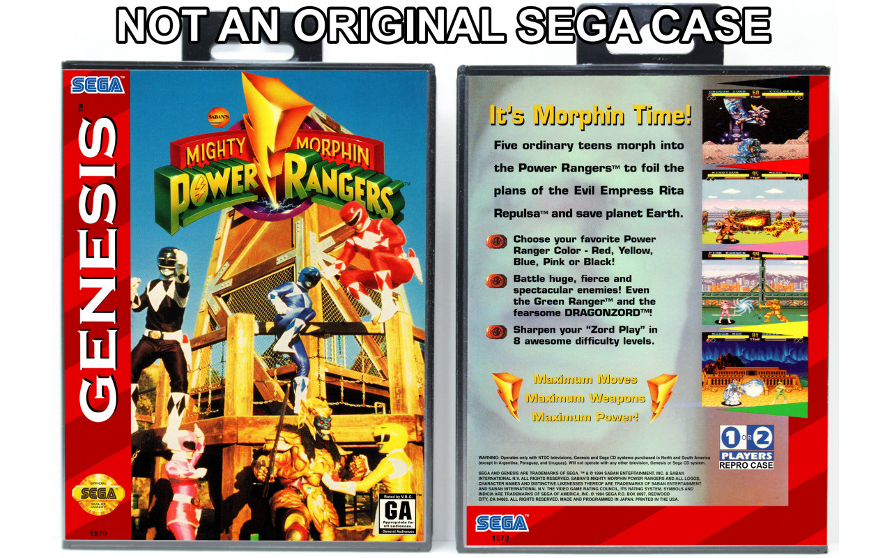 Gaming Relics - Sega Genesis - Mighty Morphin Power Rangers (Cover Variant)
