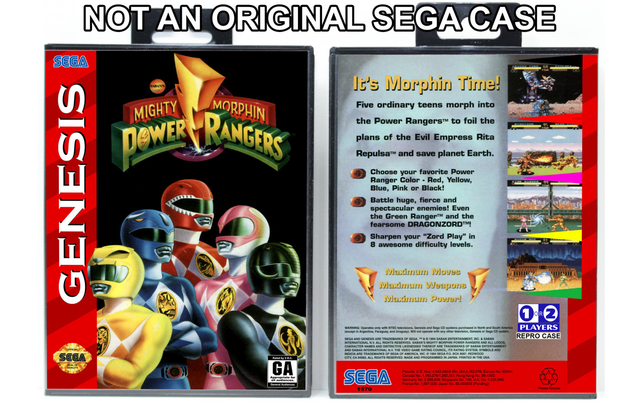 Gaming Relics - Sega Genesis - Mighty Morphin Power Rangers