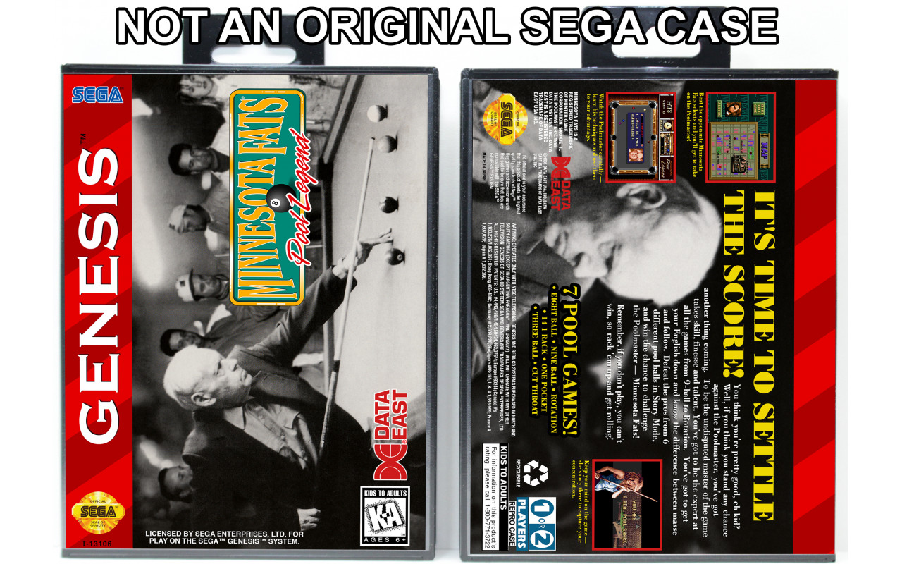 Gaming Relics - Sega - Sega Genesis - Minnesota Fats: Pool Legend