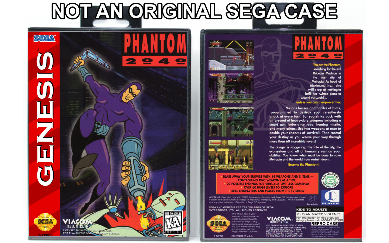 Gaming Relics - Sega Genesis - Phantom 2040