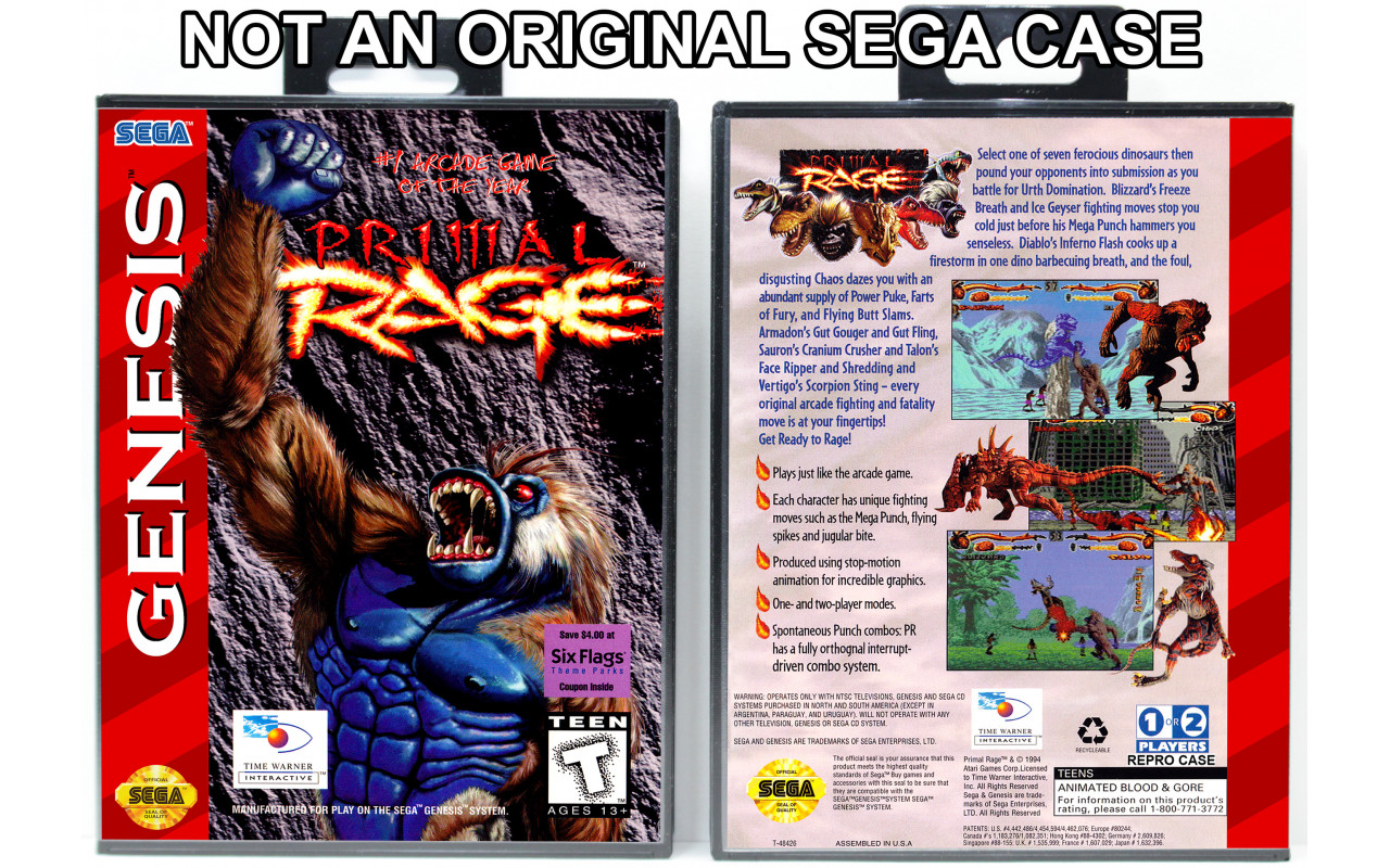 Gaming Relics - Sega Genesis - Primal Rage