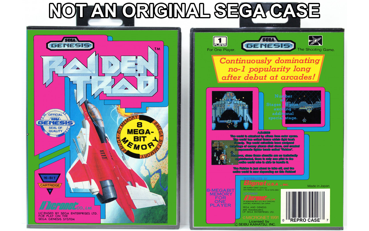 Gaming Relics - Sega Genesis - Raiden Trad