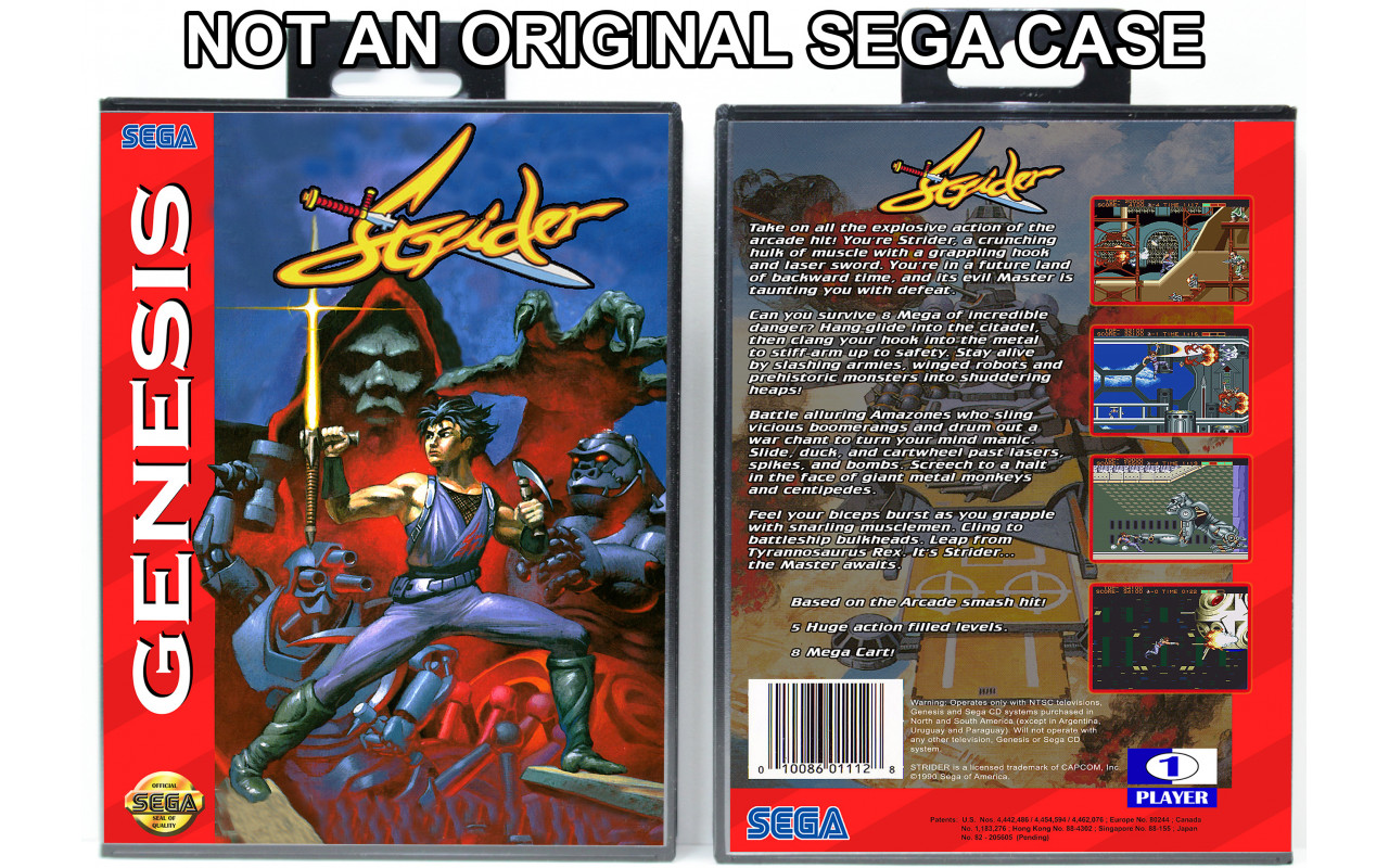 Gaming Relics - Sega Genesis - Strider (PAL Cover Art)