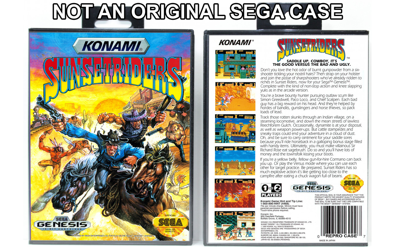 Gaming Relics - Sega - Sega Genesis - Sunset Riders