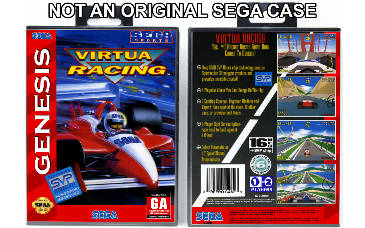 Gaming Relics - Sega - Sega Genesis - Virtua Racing (Requires YOU to ...