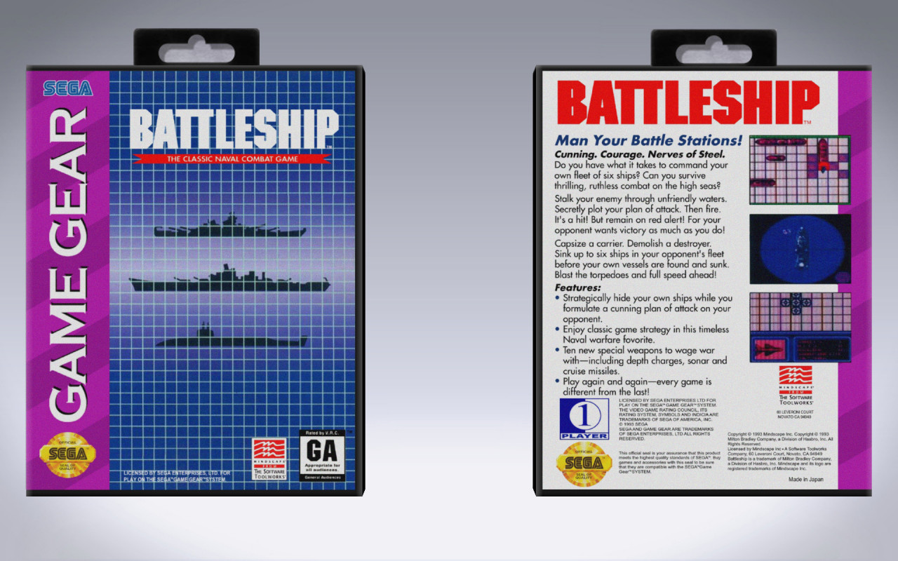 Gaming Relics - Game Gear - Battleship: The Classic Naval Combat Game