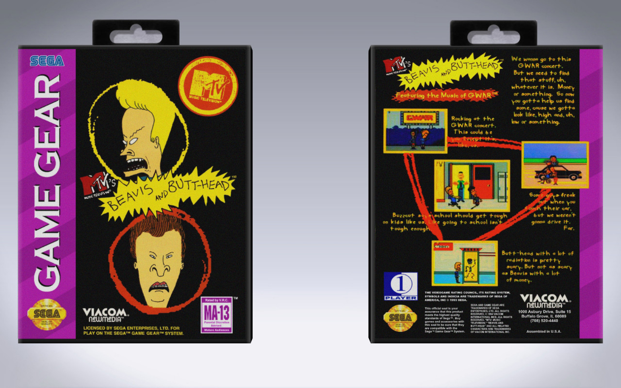 Gaming Relics - Sega - Game Gear - Beavis and Butt-head