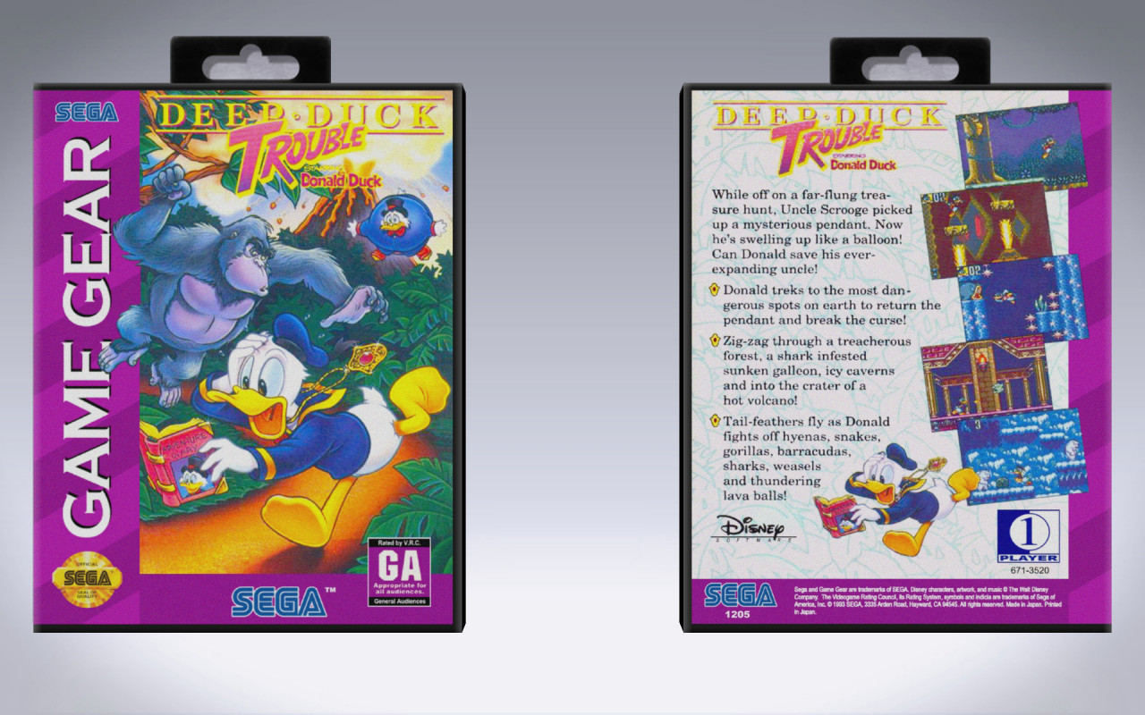 Gaming Relics - Sega - Game Gear - Deep Duck Trouble Starring Donald Duck