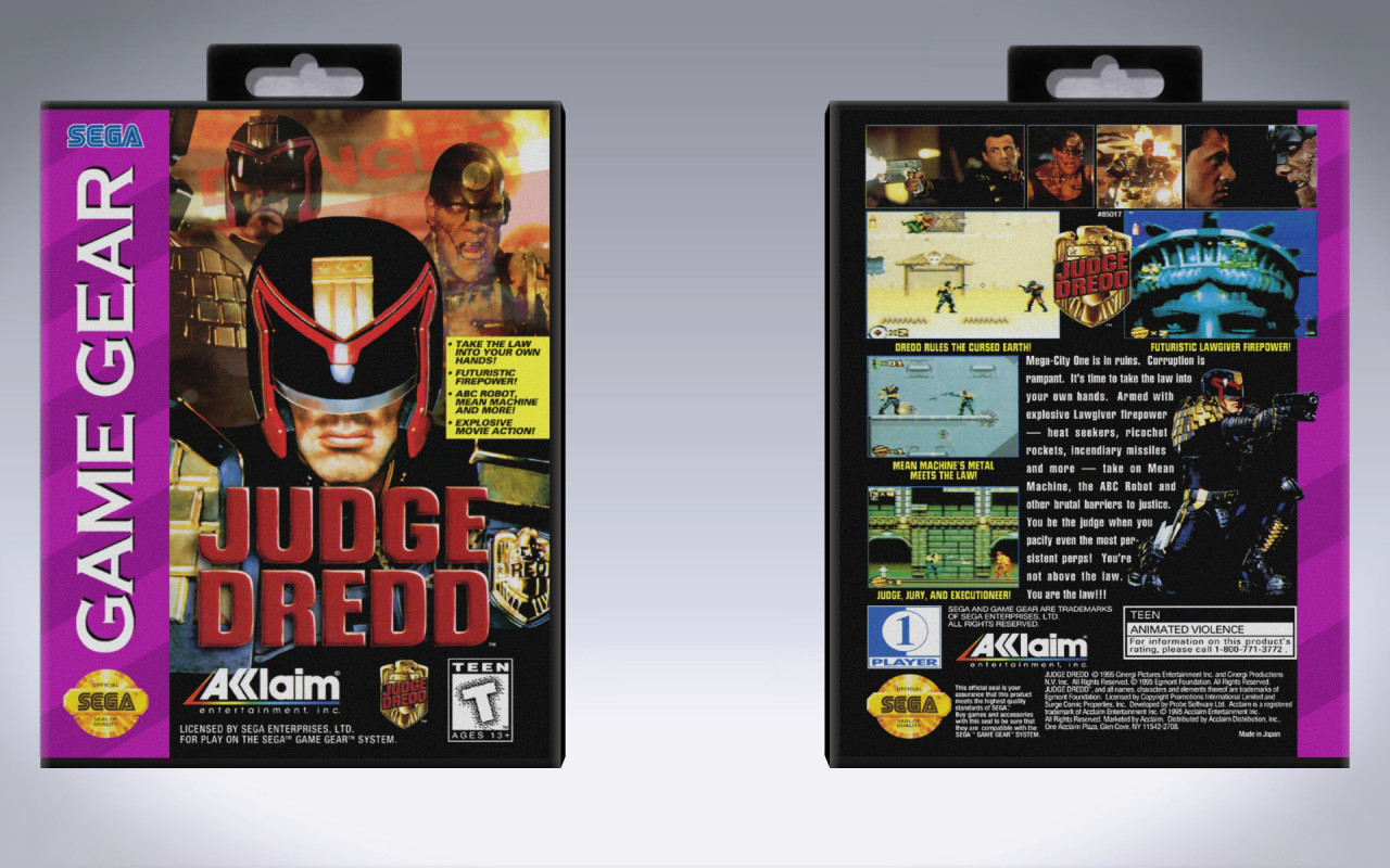 Gaming Relics - Sega - Game Gear - Judge Dredd