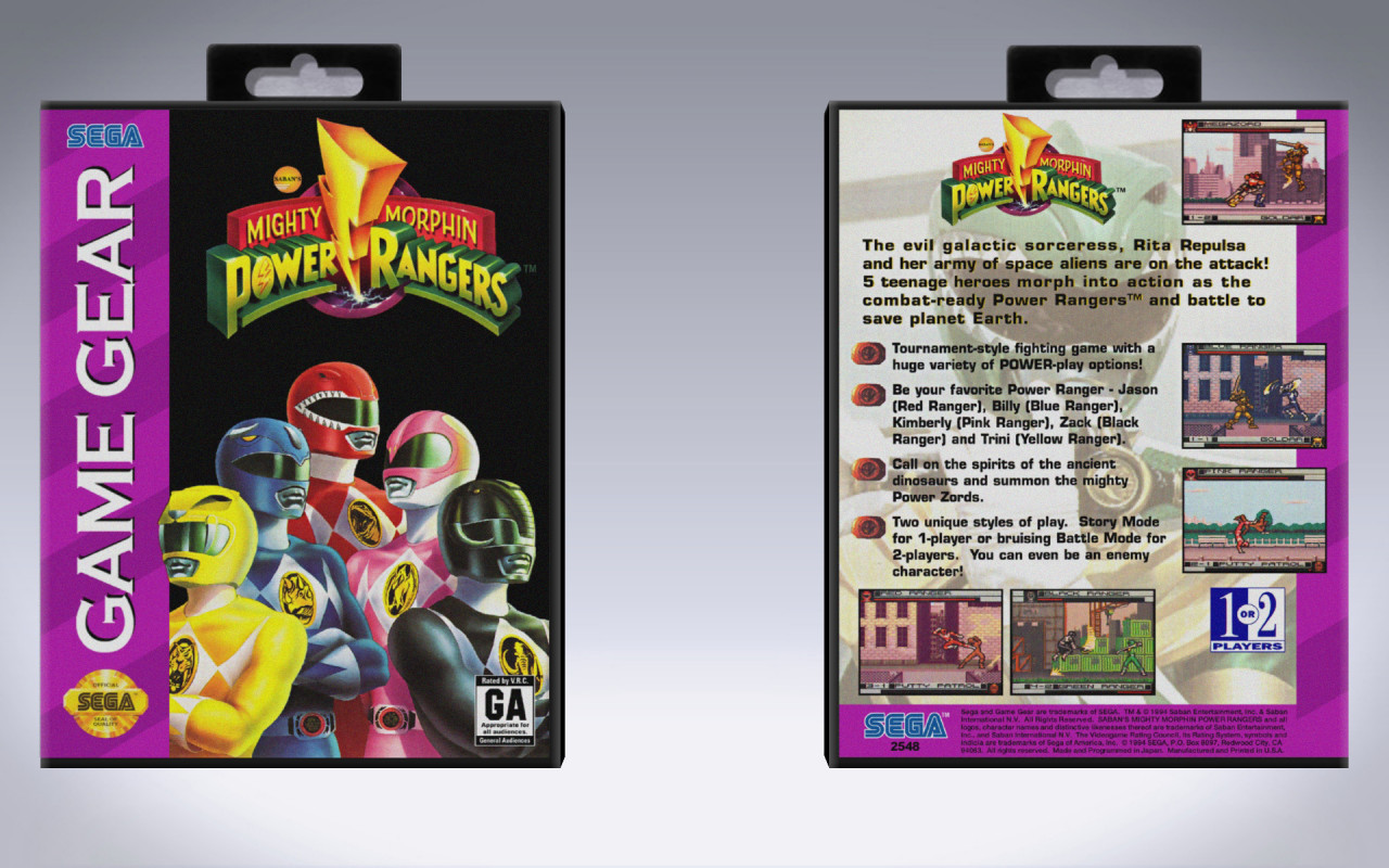 Gaming Relics - Game Gear - Mighty Morphin Power Rangers