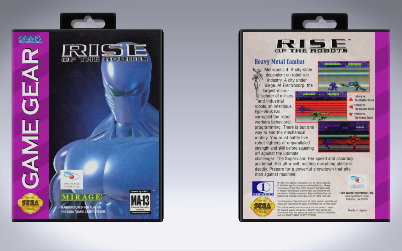 Gaming Relics - Sega - Game Gear - Rise of the Robots