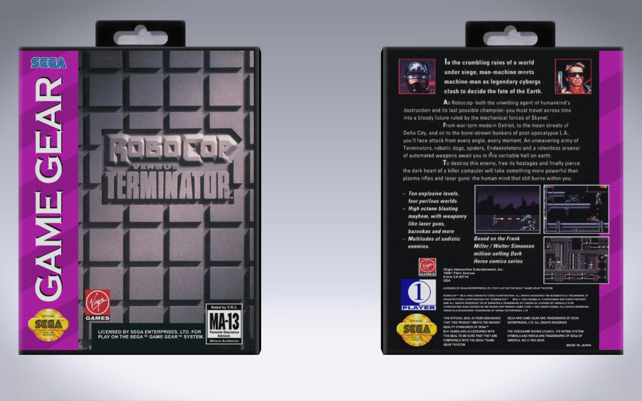 Gaming Relics - Game Gear - RoboCop Versus the Terminator