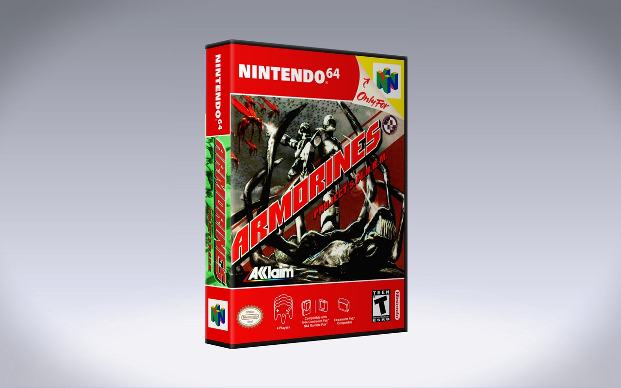 Gaming Relics - Nintendo 64 - Vertical Style - Armorines: Project SWARM