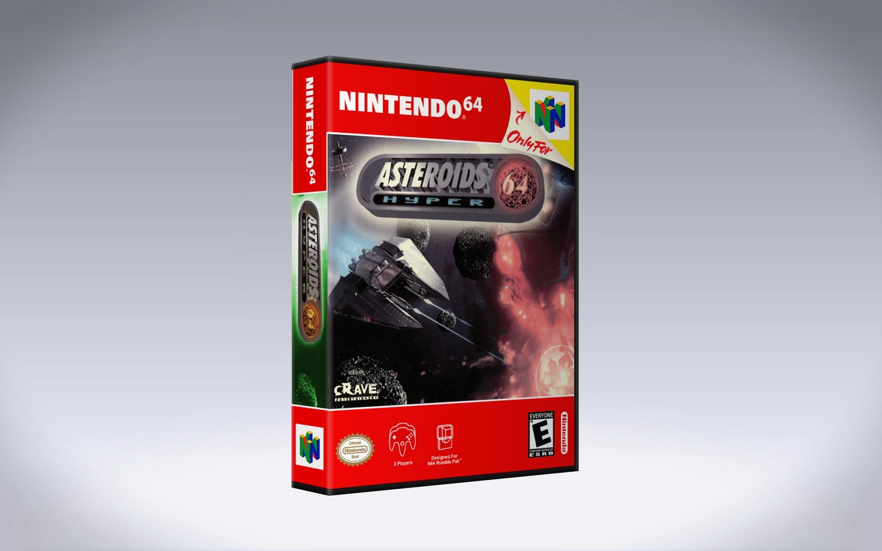 Gaming Relics - Nintendo 64 - Vertical Style - Asteroids Hyper 64