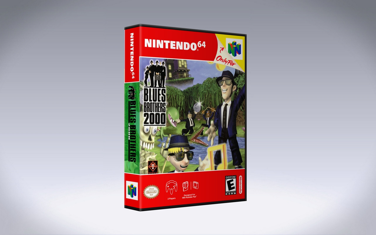 Gaming Relics - Nintendo 64 - Vertical Style - Blues Brothers 2000