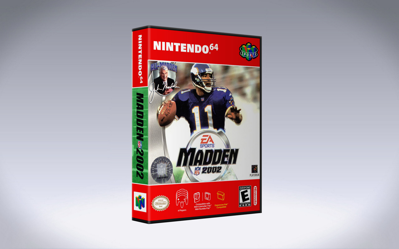 Gaming Relics - Nintendo 64 - Vertical Style - Madden 2002