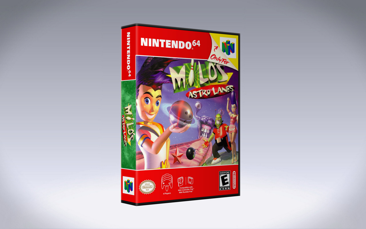 Gaming Relics - Nintendo 64 - Vertical Style - Milo's Astro Lanes