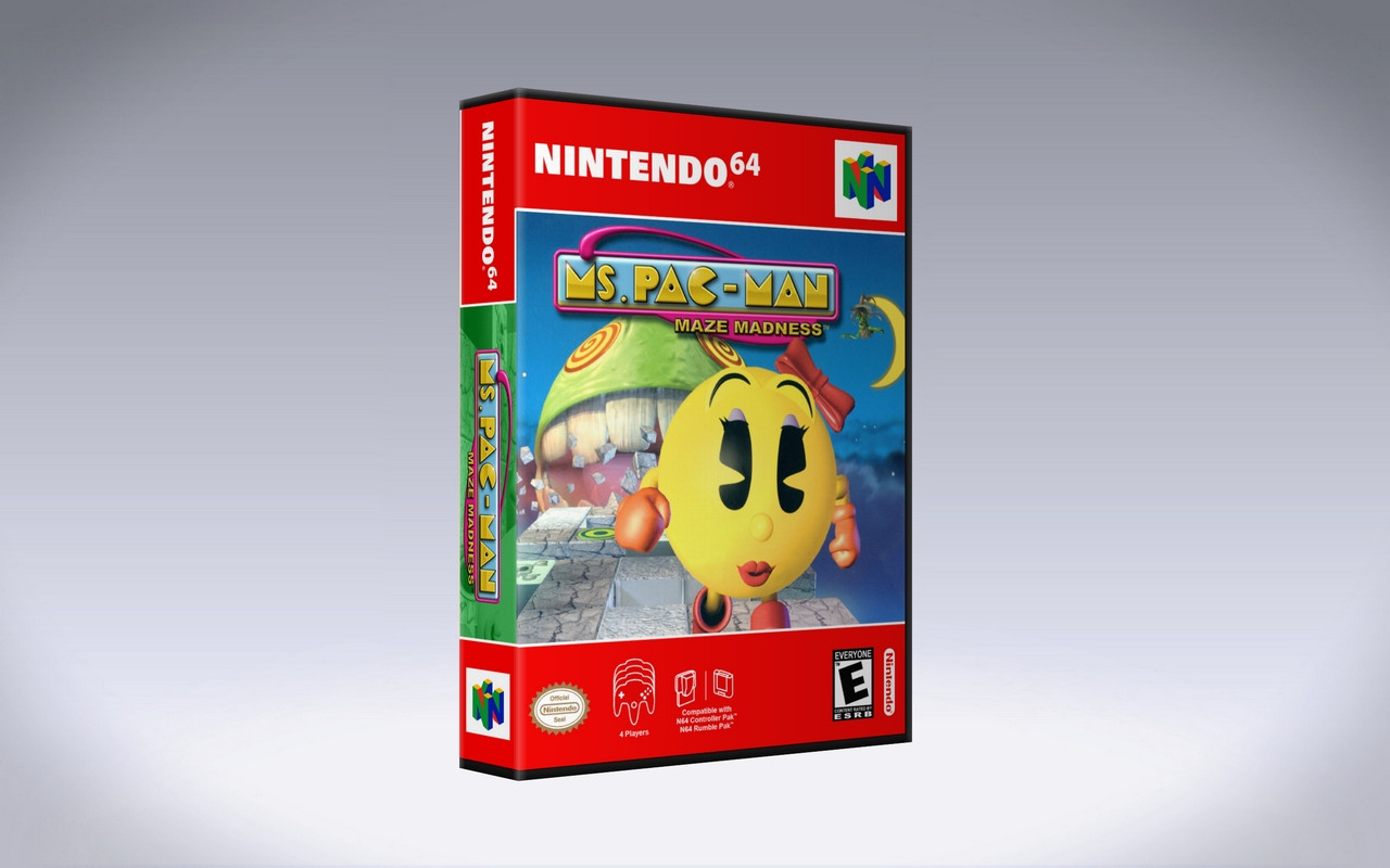 Gaming Relics - Nintendo 64 - Vertical Style - Ms. Pac-Man Maze Madness