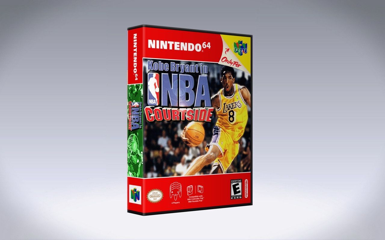 Gaming Relics - Nintendo 64 - Vertical Style - Kobe Bryant in NBA Courtside
