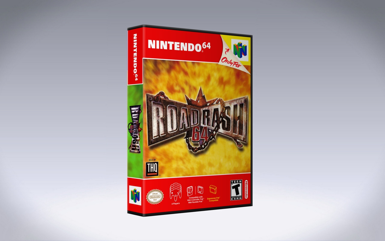 Gaming Relics - Nintendo 64 - Vertical Style - Road Rash 64