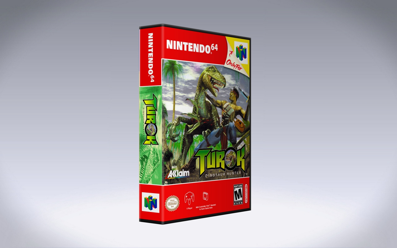 Gaming Relics - Nintendo 64 - Vertical Style - Turok: Dinosaur Hunter