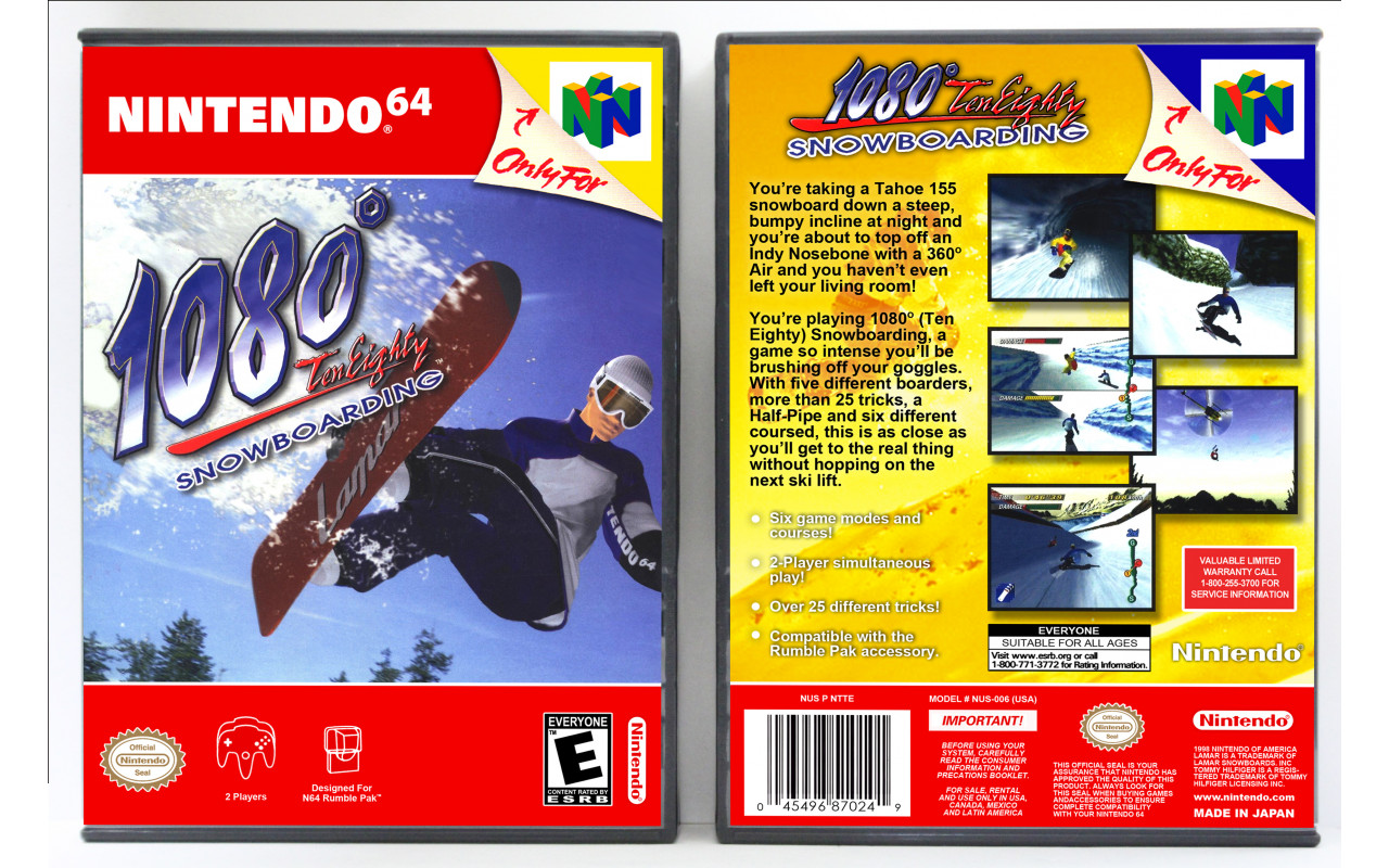 Gaming Relics - Nintendo 64 - Vertical Style - 1080 Snowboarding