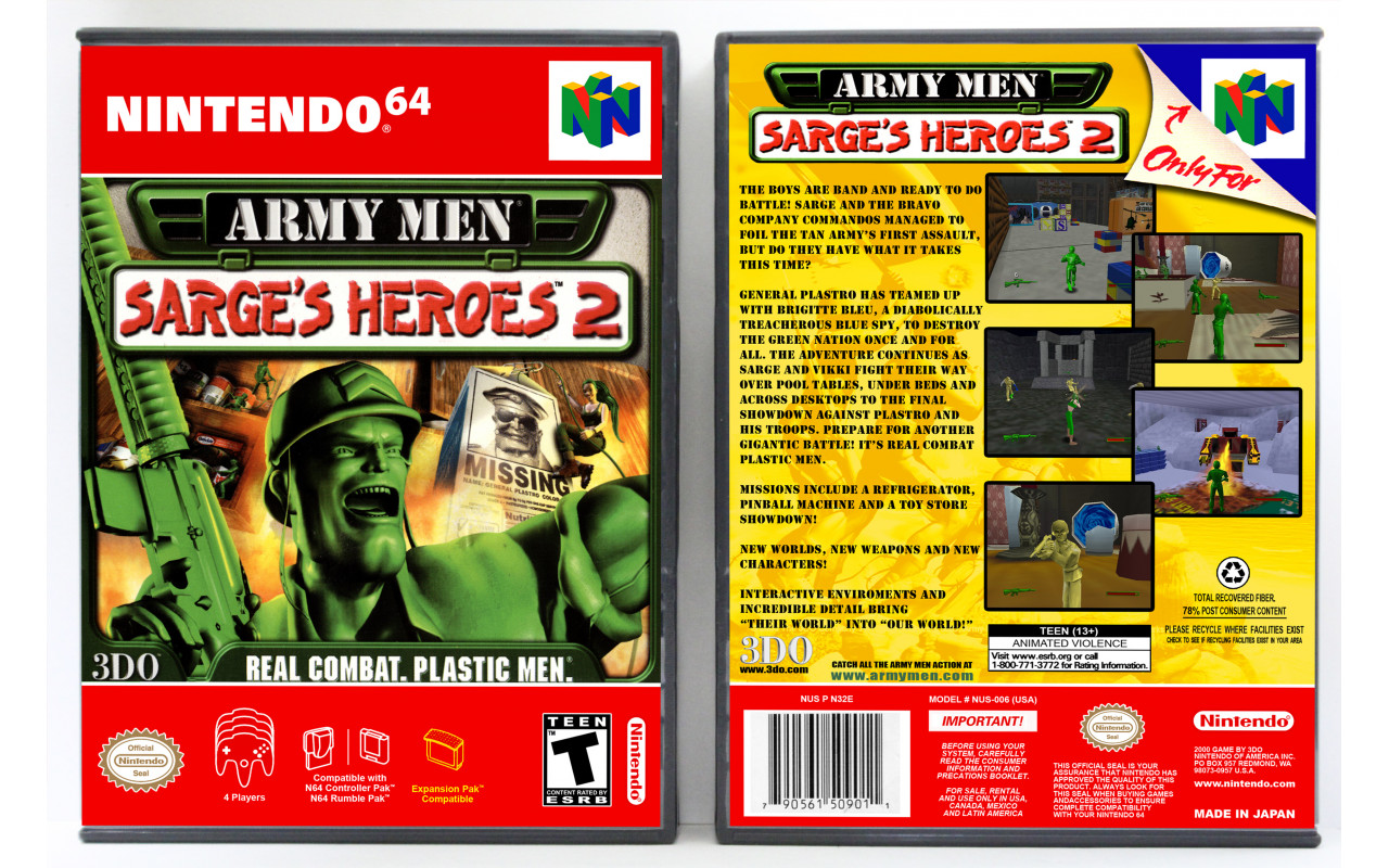 Gaming Relics - Nintendo 64 - Army Men: Sarge's Heroes 2