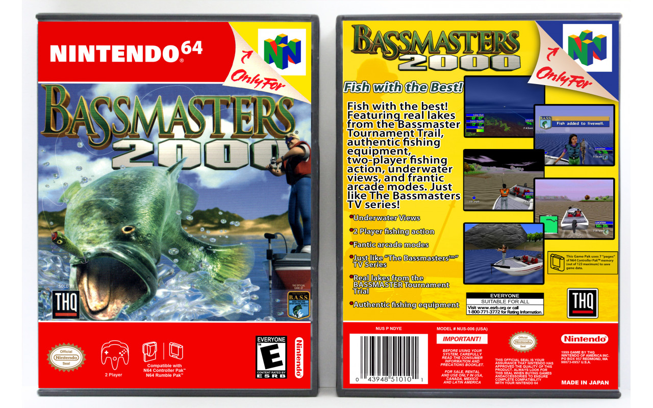 Gaming Relics - Nintendo 64 - Vertical Style - Bassmasters 2000
