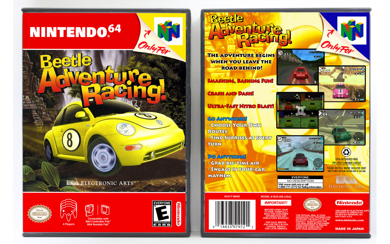Gaming Relics - Nintendo 64 - Vertical Style - Beetle Adventure Racing