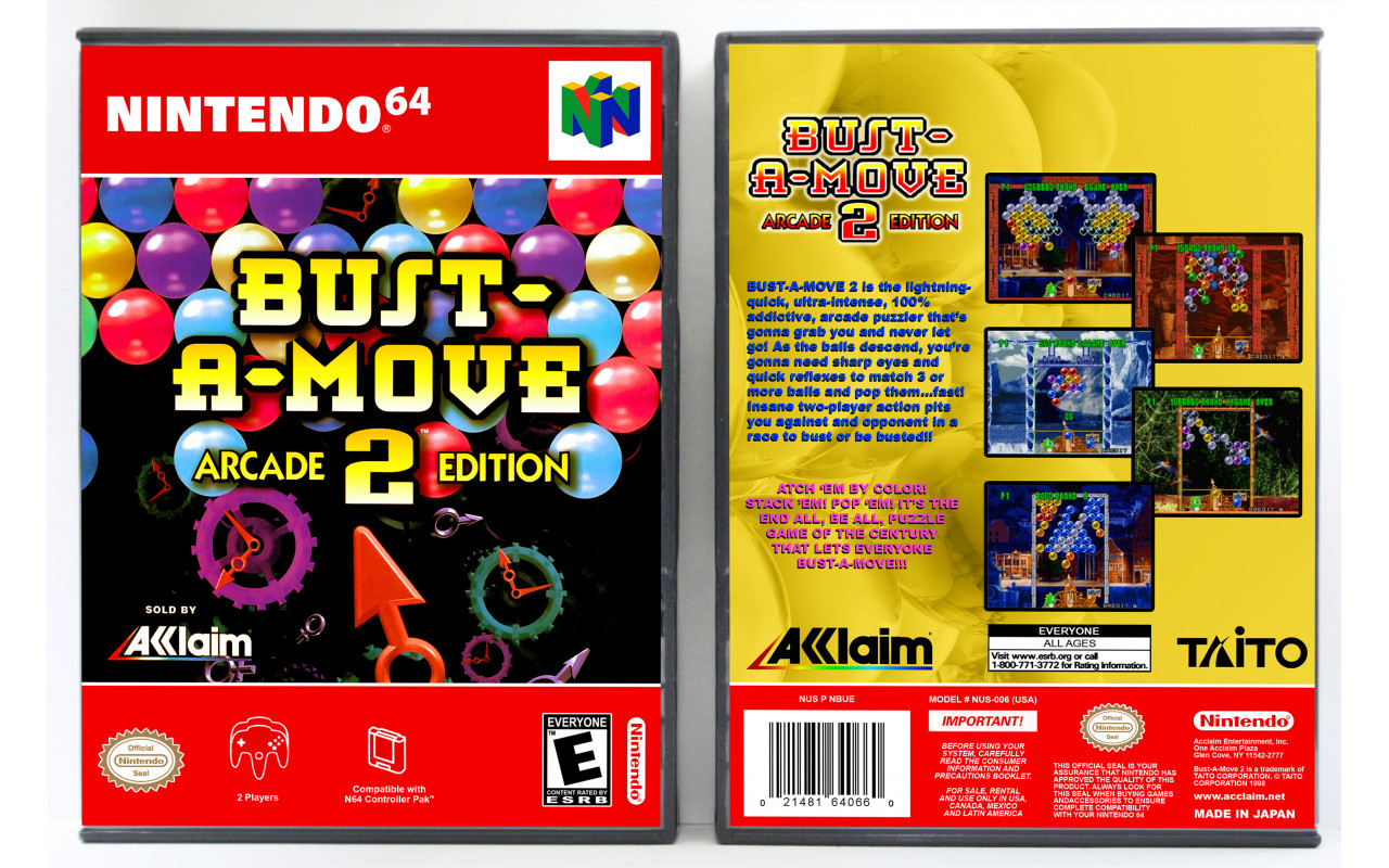 Gaming Relics - Nintendo 64 - Vertical Style - Bust-a-Move 2: Arcade ...